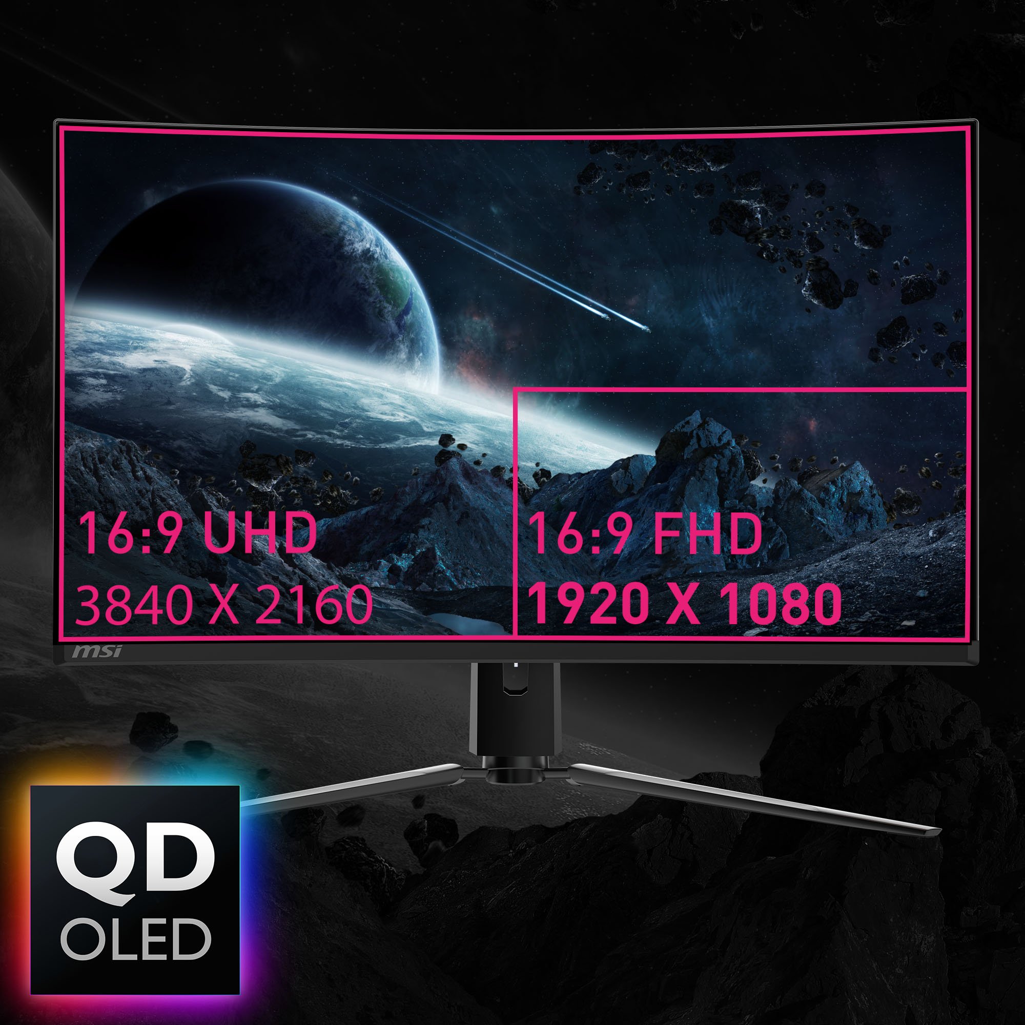 MSI 32" 240 Hz OLED UHD Gaming Monitor Adaptive Sync MPG 321CURX QD-OLED - Newegg.com